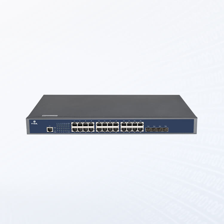 24*GE(RJ45)+4*10GE/GE(SFP+) 交换机 - 芯德科技