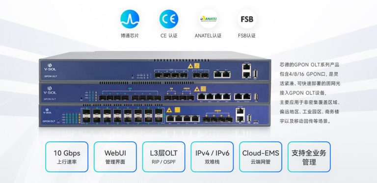 8口 GPON OLT - 芯德科技